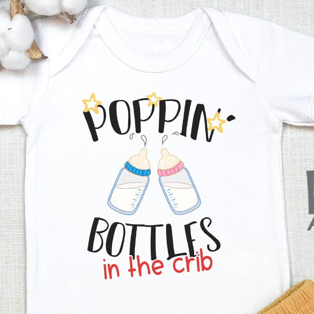 Baby Bodysuit BELLA CANVAS Poppin' Bottles In The Crib, New Years Baby ...