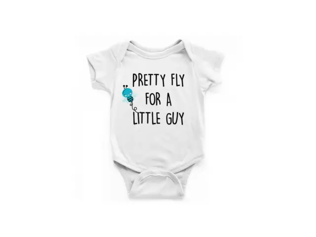 Baby Bodysuit BELLA CANVAS Pretty Fly For A Little Guy Baby Bodysuit ...