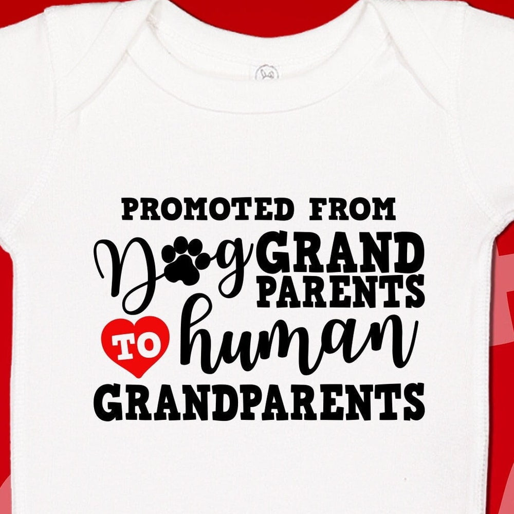 Baby Bodysuit BELLA CANVAS Promoted From Dog Grandparents To Human ...