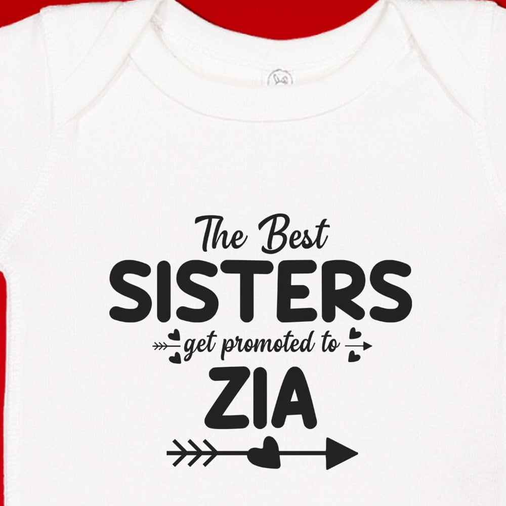 Baby Bodysuit BELLA CANVAS Promoted To Zia Baby Reveal, Zia To Be ...