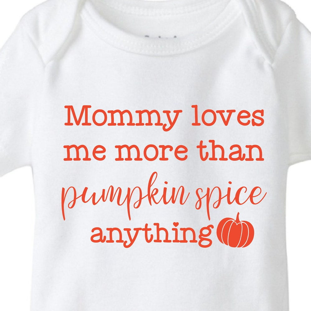 Baby Bodysuit BELLA CANVAS Pumpkin Spice Baby Onesie, Mommy Loves Me ...