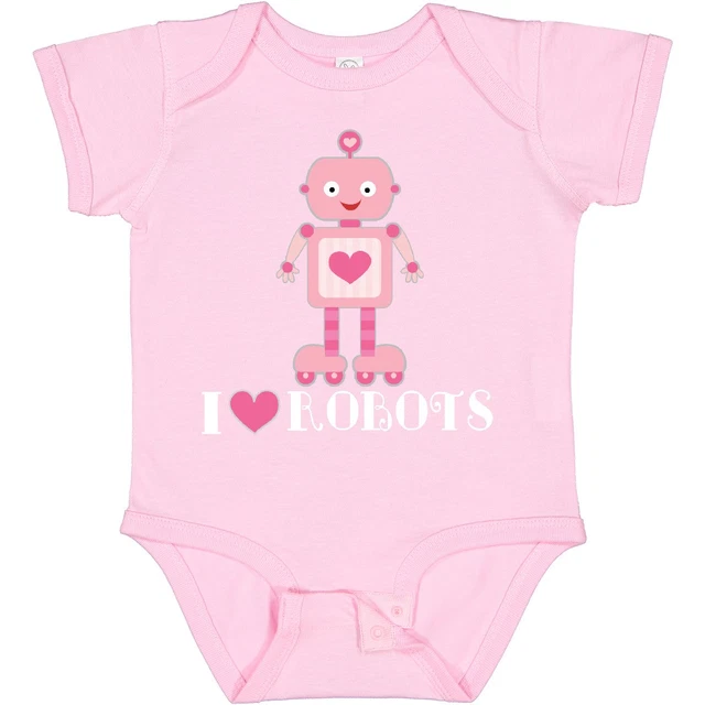 Baby Bodysuit BELLA CANVAS Robotics I Love Robots Girls Baby Bodysuit ...