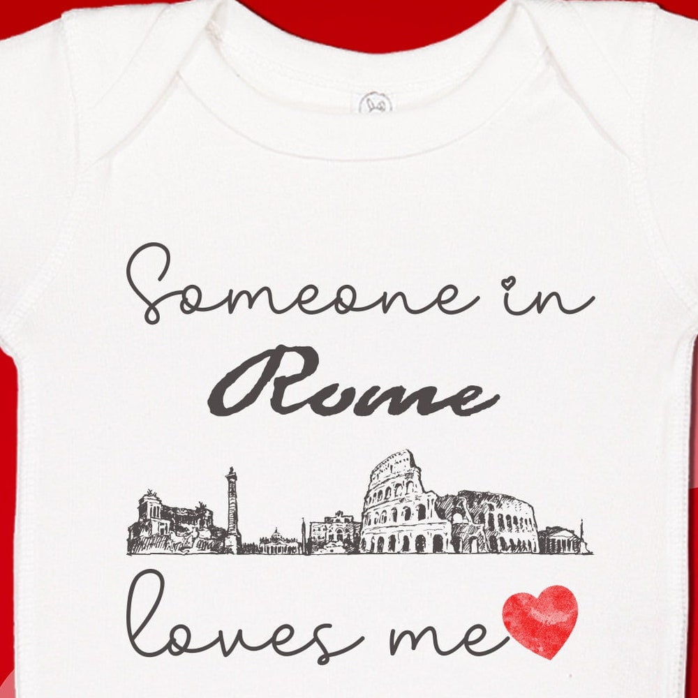 Baby Bodysuit BELLA CANVAS Rome Italy Baby Onesie, Someone Loves Me In ...