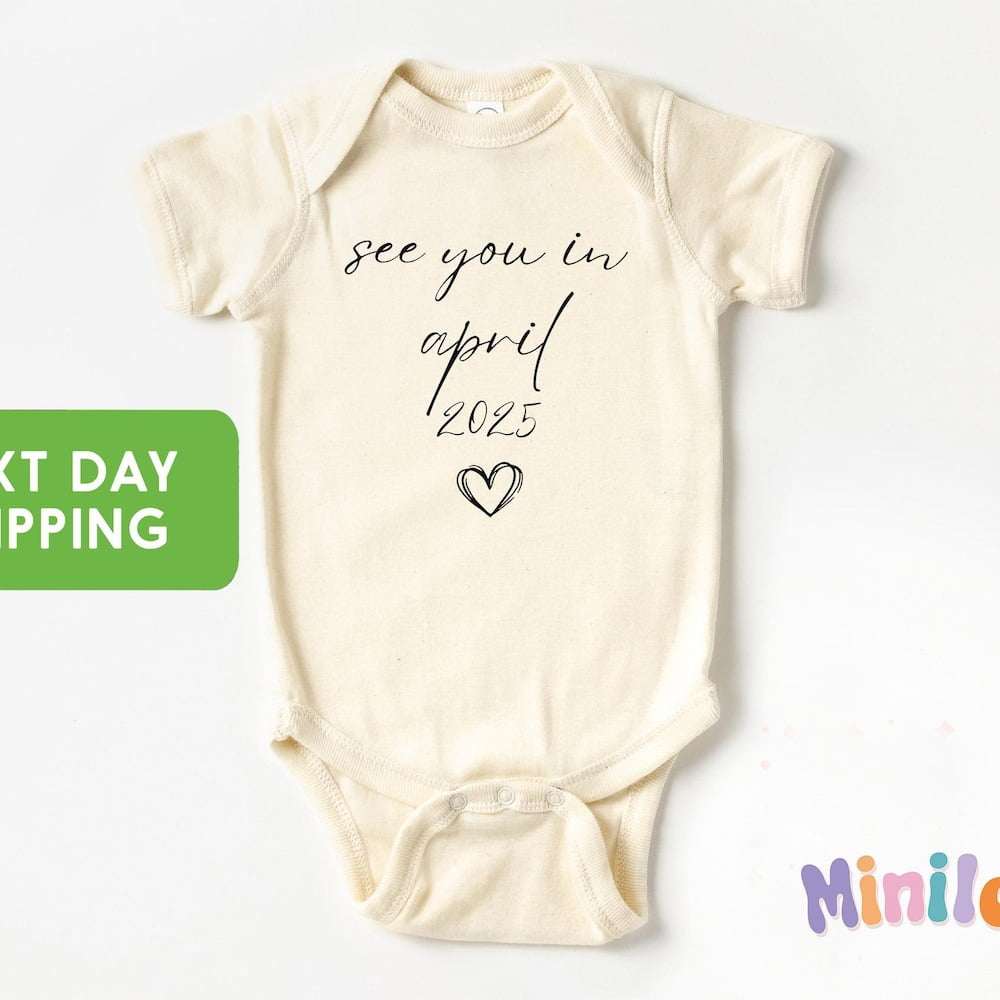 Baby Bodysuit BELLA CANVAS See You In April 2025 Baby Onesie , April ...