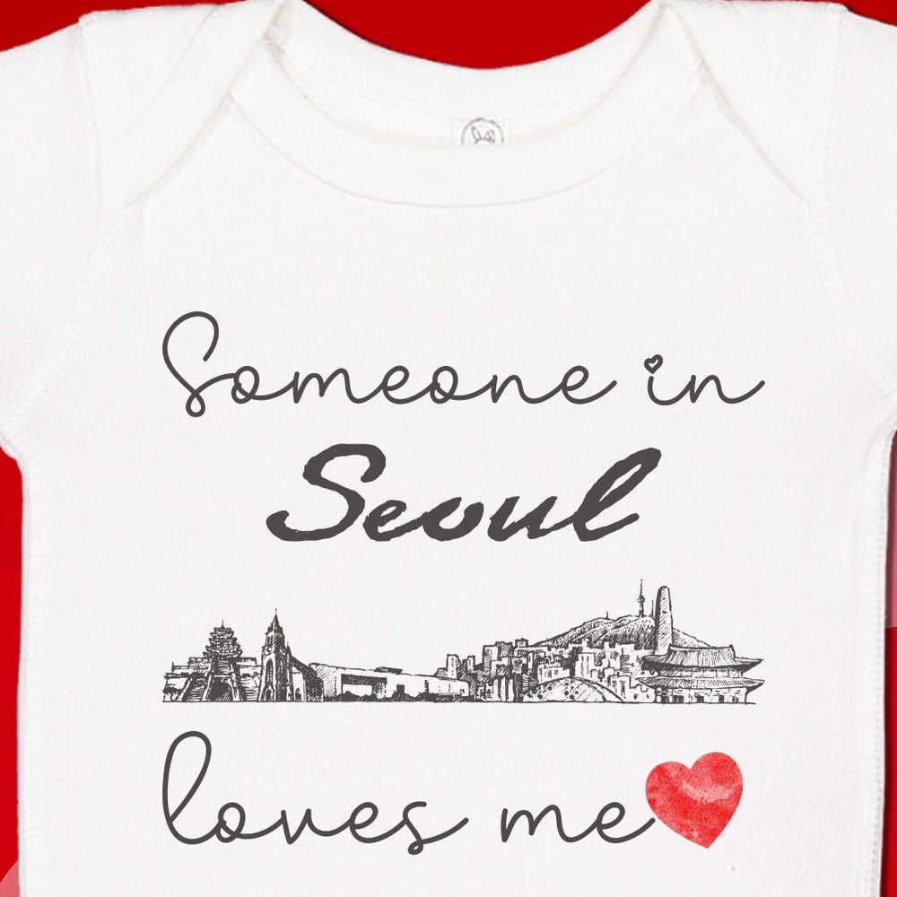 Baby Bodysuit BELLA CANVAS Seoul South Korea Baby Onesie, Someone Loves ...