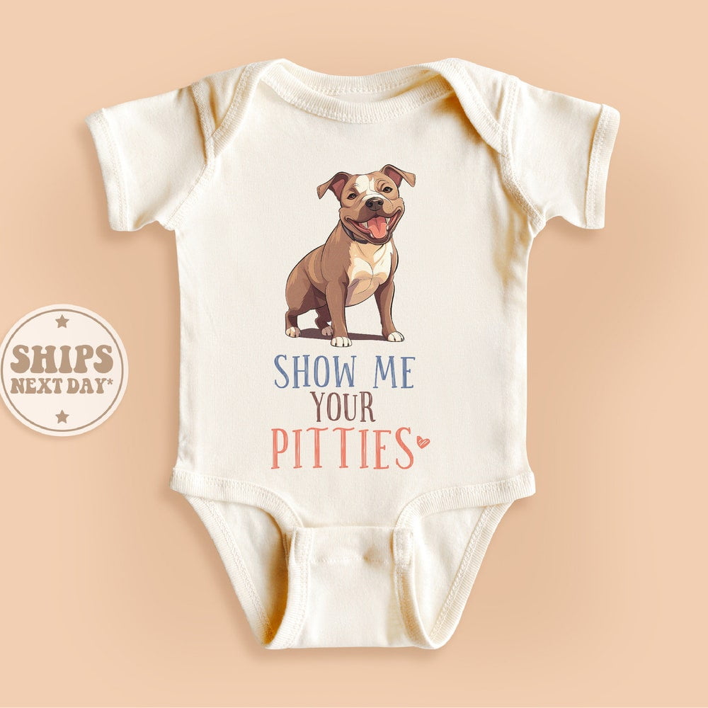 Baby Bodysuit BELLA CANVAS Show Me Your Pitties Onesie, Pitbull ...