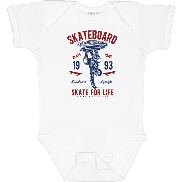 Baby Bodysuit BELLA CANVAS Skateboard For Life Infant Creeper ...