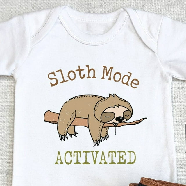 Baby Bodysuit BELLA CANVAS Sloth Mode Activated, Sloth Baby, Milk Coma ...