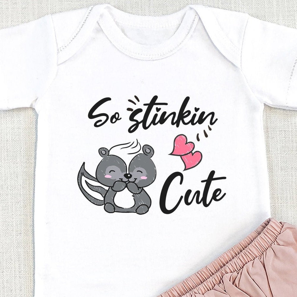 Baby Bodysuit BELLA CANVAS So Stinkin Cute Baby, Cute Baby Bodysuit ...