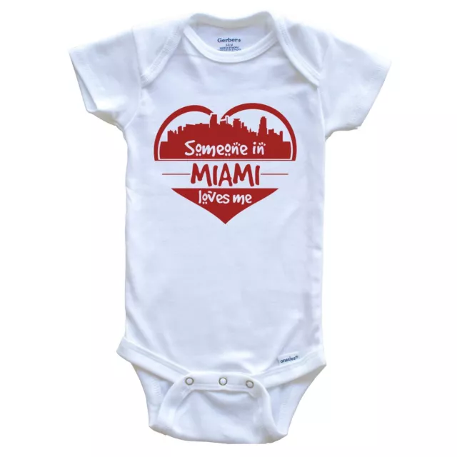 Baby Bodysuit BELLA CANVAS Someone In Miami Loves Me Miami Florida ...