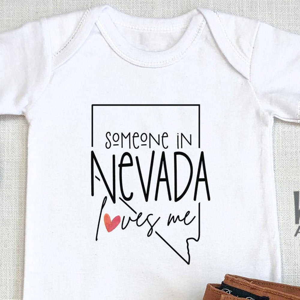 Baby Bodysuit BELLA CANVAS Someone In Nevada Loves Me, Las Vegas Baby ...