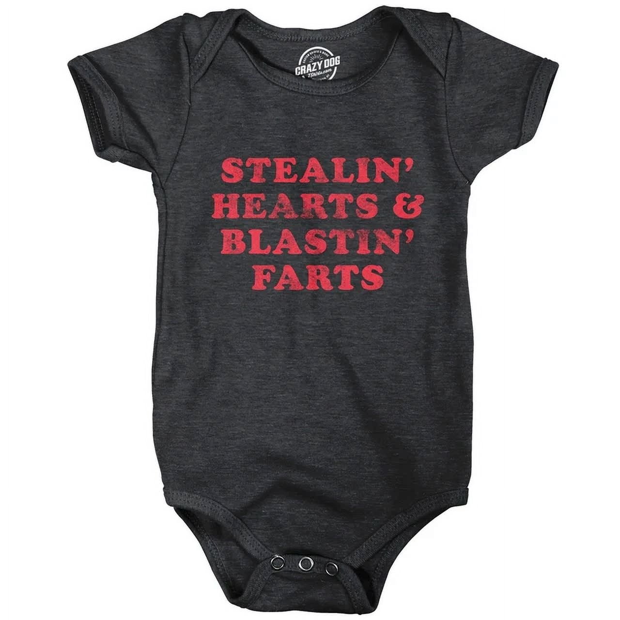 Baby Bodysuit BELLA CANVAS Stealin Hearts And Blastin Farts Baby ...