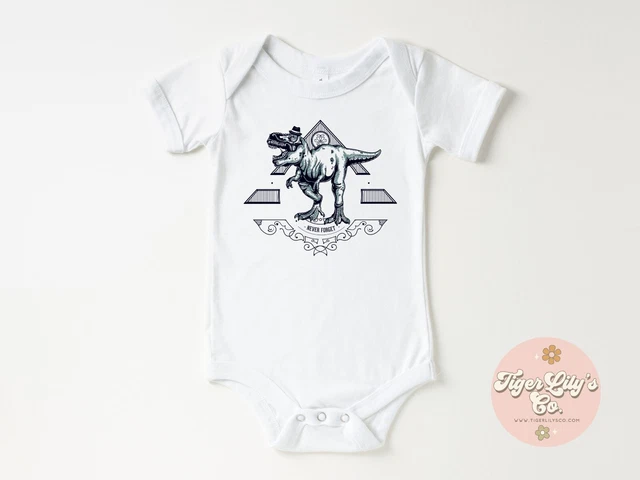 Baby Bodysuit BELLA CANVAS T-Rex Never Forget Baby Bodysuit-Dinosaur ...