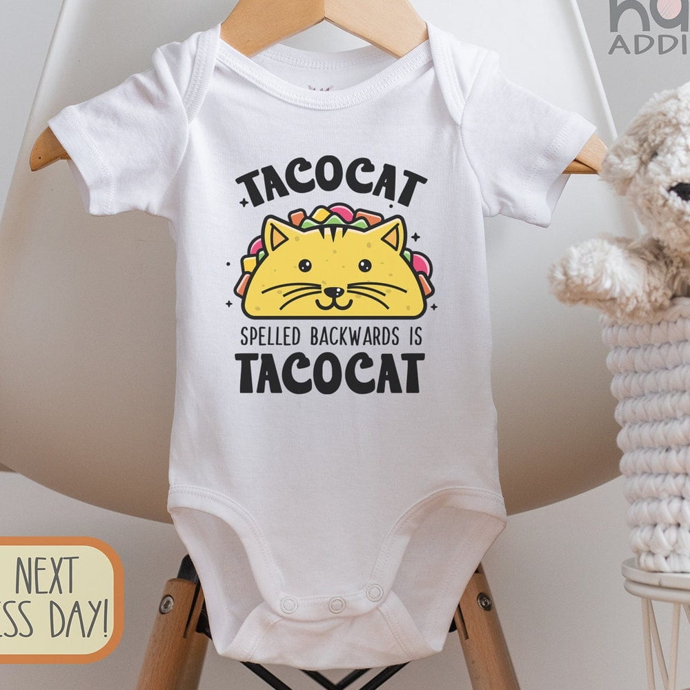 Baby Bodysuit BELLA CANVAS Tacocat Baby, Cat, Funny Taco Bodysuit, Food, Taco, Taco Tuesday ...