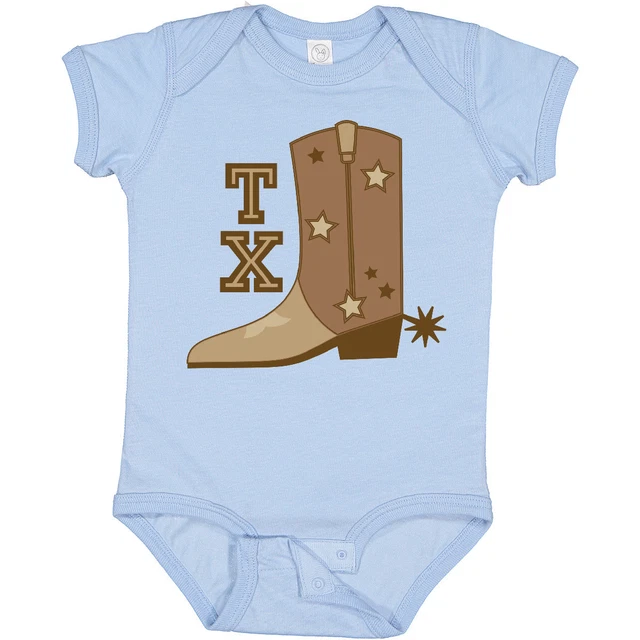 Baby Bodysuit BELLA CANVAS Texas Cowboy Boot Baby Bodysuit Tx Texan ...