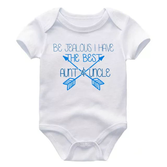 Baby Bodysuit BELLA CANVAS The Best Aunt & Uncle Bodysuit Funny Be Jealous Kids Newborn Romper ...