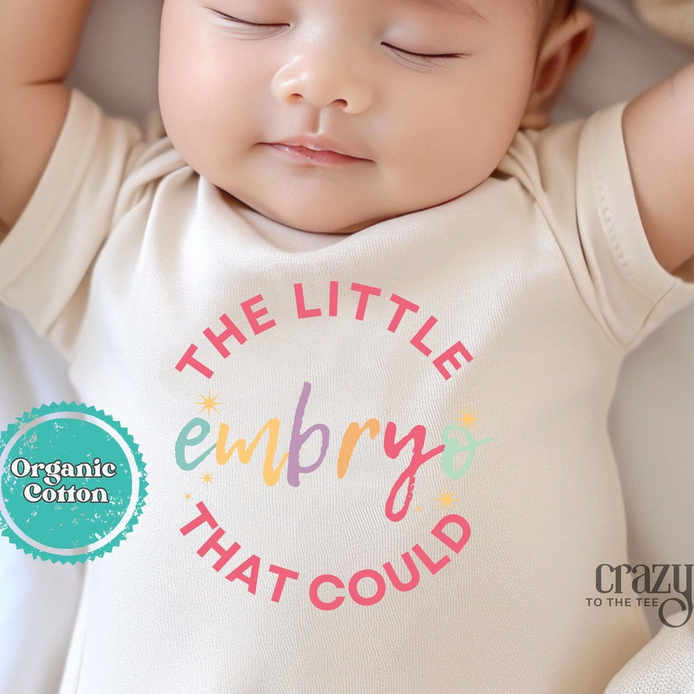 Baby Bodysuit BELLA CANVAS The Little Embryo That Could Baby Gerber Onesie Bodysuit, Ivf Gerber ...