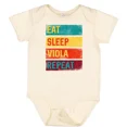 Baby Bodysuit BELLA CANVAS Viola Player Funny Eat Sleep Viola Repeat ...