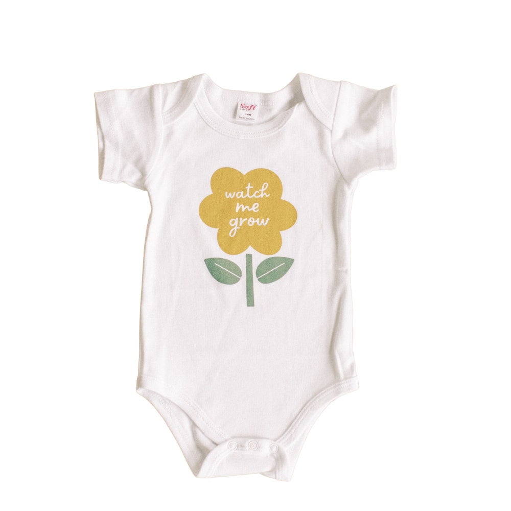 Baby Bodysuit BELLA CANVAS Watch Me Grow Baby Bodysuit, New Baby Bodysuit, Baby Shower Gift, New ...