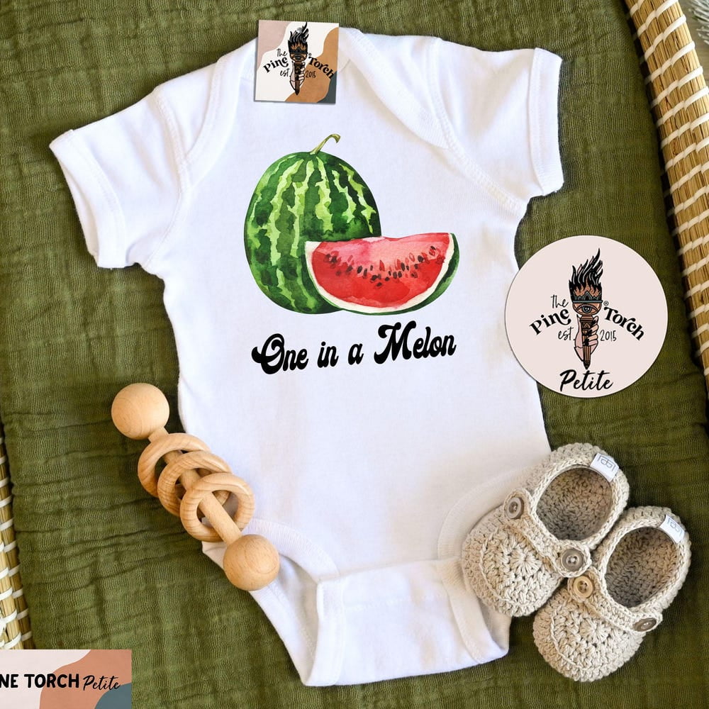 Baby Bodysuit BELLA CANVAS Watermelon Bodysuit, One In A Melon Baby ...