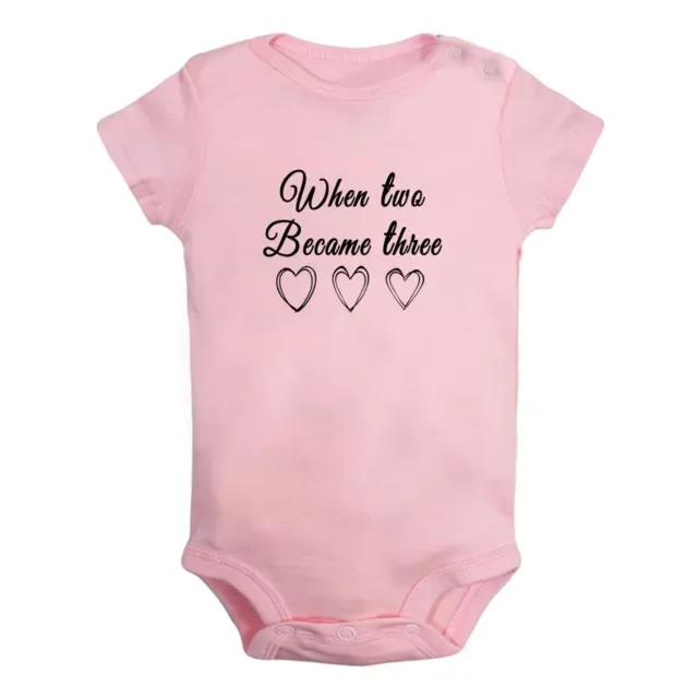 Baby Bodysuit BELLA CANVAS When Two Became Three Funny Print Outfits ...