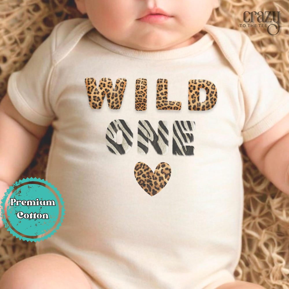 Baby Bodysuit BELLA CANVAS Wild One Onesie Bodysuit, First Birthday Bodysuit, Safari Onesie ...