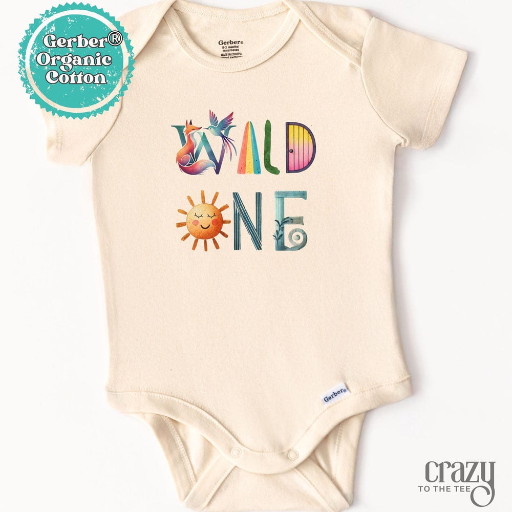 Baby Bodysuit BELLA CANVAS Wild One Onesie Gerber Brand, First Birthday Bodysuit, First Birthday ...