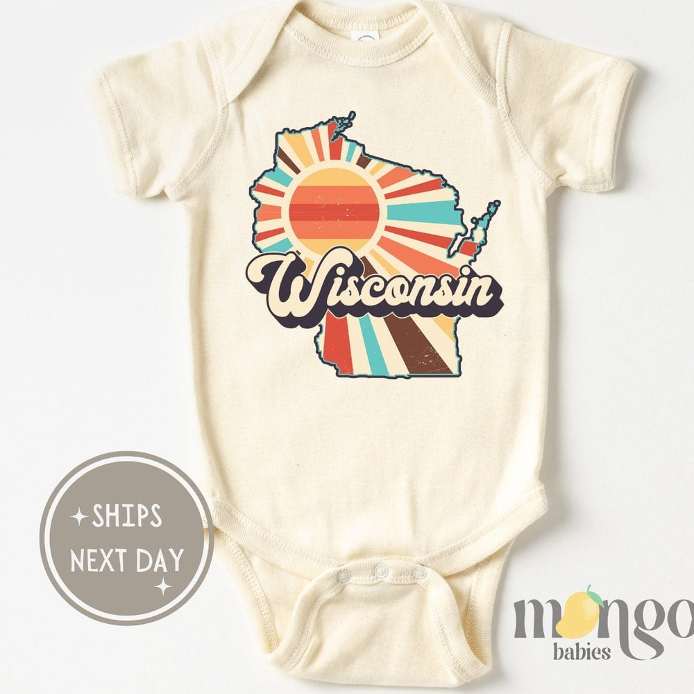 Baby Bodysuit BELLA CANVAS Wisconsin Baby Onesies Loved Baby Long ...