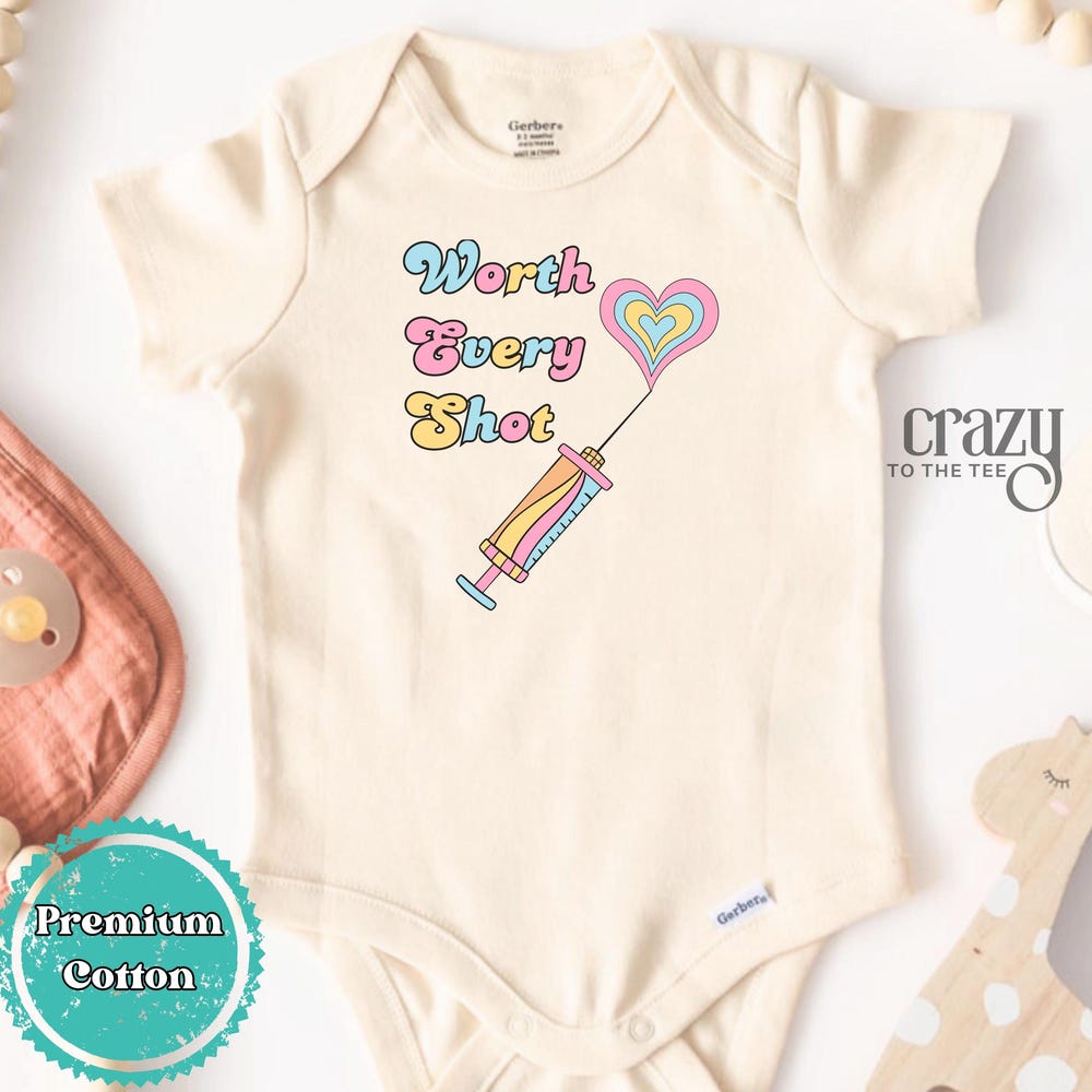 Baby Bodysuit BELLA CANVAS Worth Every Shot Ivf Baby Onesie, First Time ...