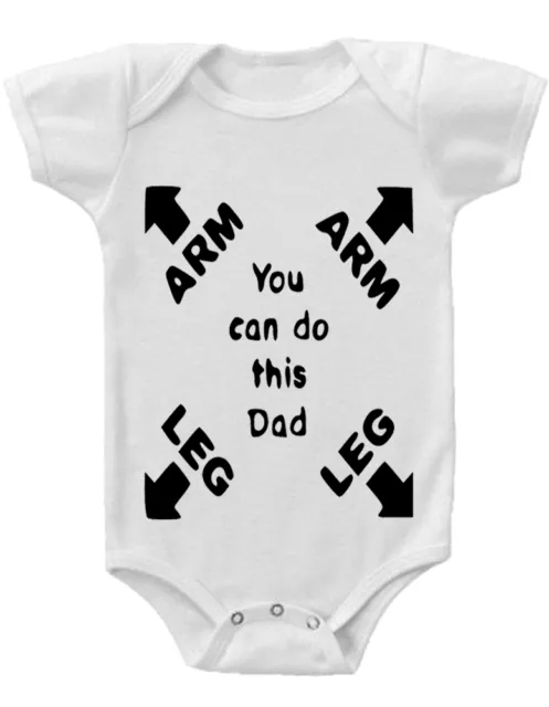 Baby Bodysuit BELLA CANVAS You Can Do This Dad Onesie Funny Baby Shower Gift Infant - Walmart.com
