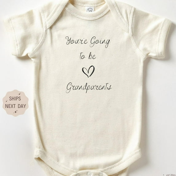 Baby Bodysuit BELLA CANVAS Your'E Going To Be Grandparents Onesie ...