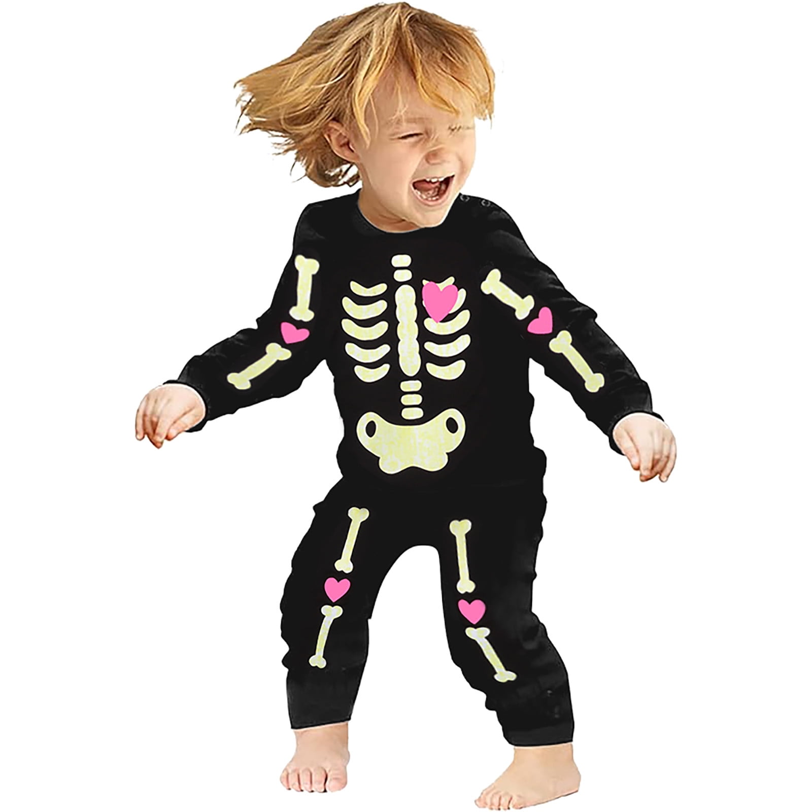 Baby Bodysuit Dress Pajamas Skeleton Glow In The Dark Jumpsuit for ...