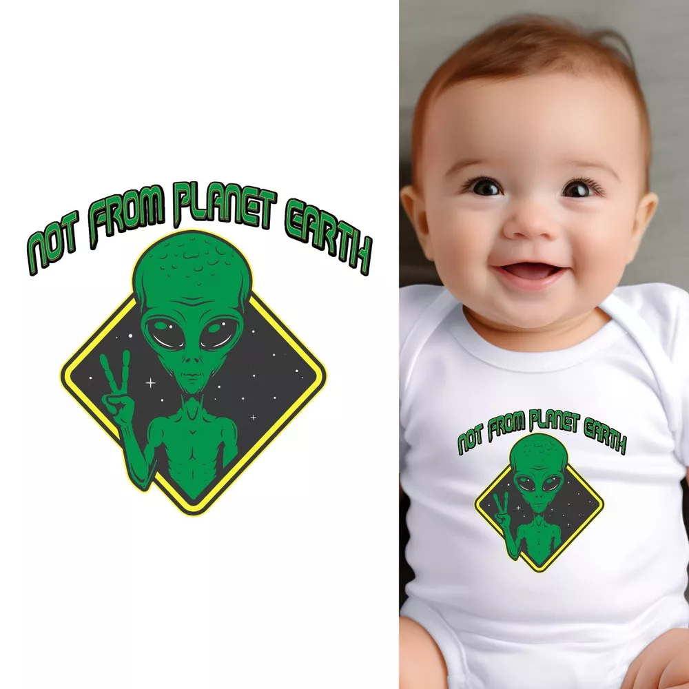 Baby Bodysuit - Not From Planet Earth Aliens Baby Clothes For Infants ...