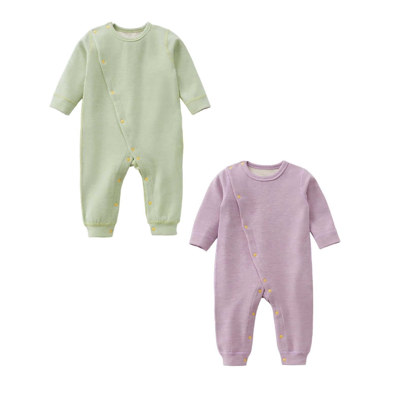 Baby Bodysuit Romper Pajamas Jumpsuit Breathable Long Sleeves Sleeper ...