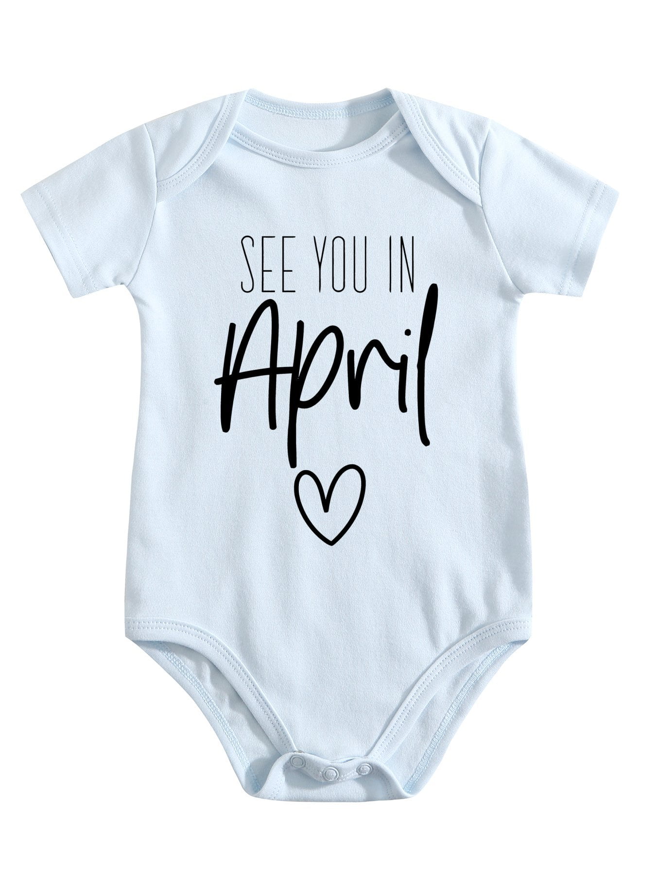 Baby Bodysuit for Pregnancy Announcement, See You in April Infant ...