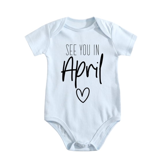 Baby Bodysuit for Pregnancy Announcement, See You in April Infant ...