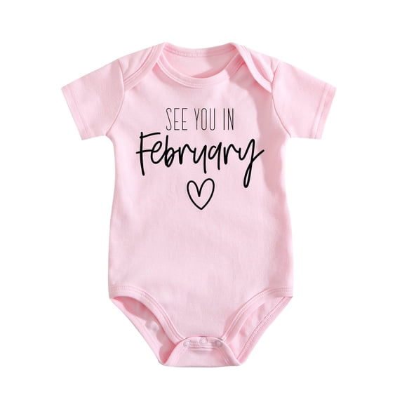 Baby Bodysuit for Pregnancy Announcement, See You in February Infant ...