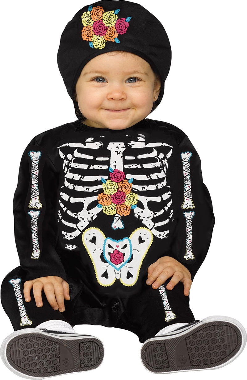Baby Bones Day Of The Dead Skeleton Toddler Halloween Costume-L ...