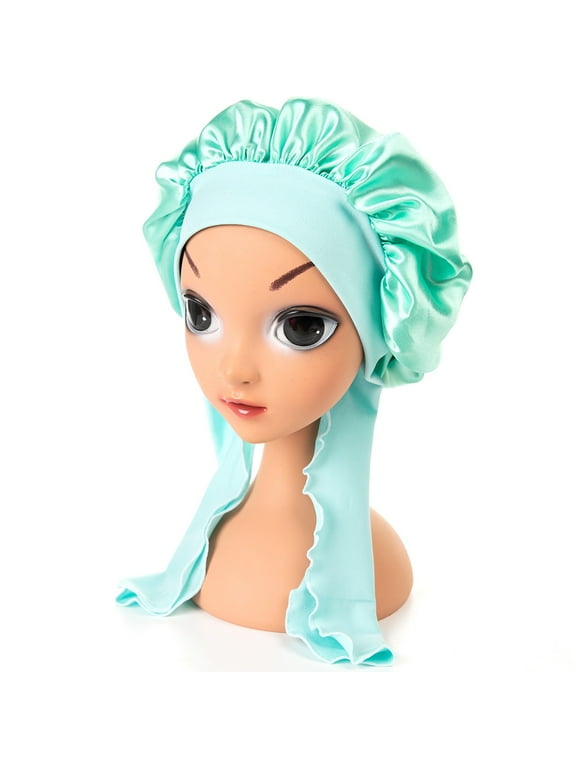 2Pcs Pink Baby Bonnet, Newborn Sleeping Cap Accessories, Infant Satin ...