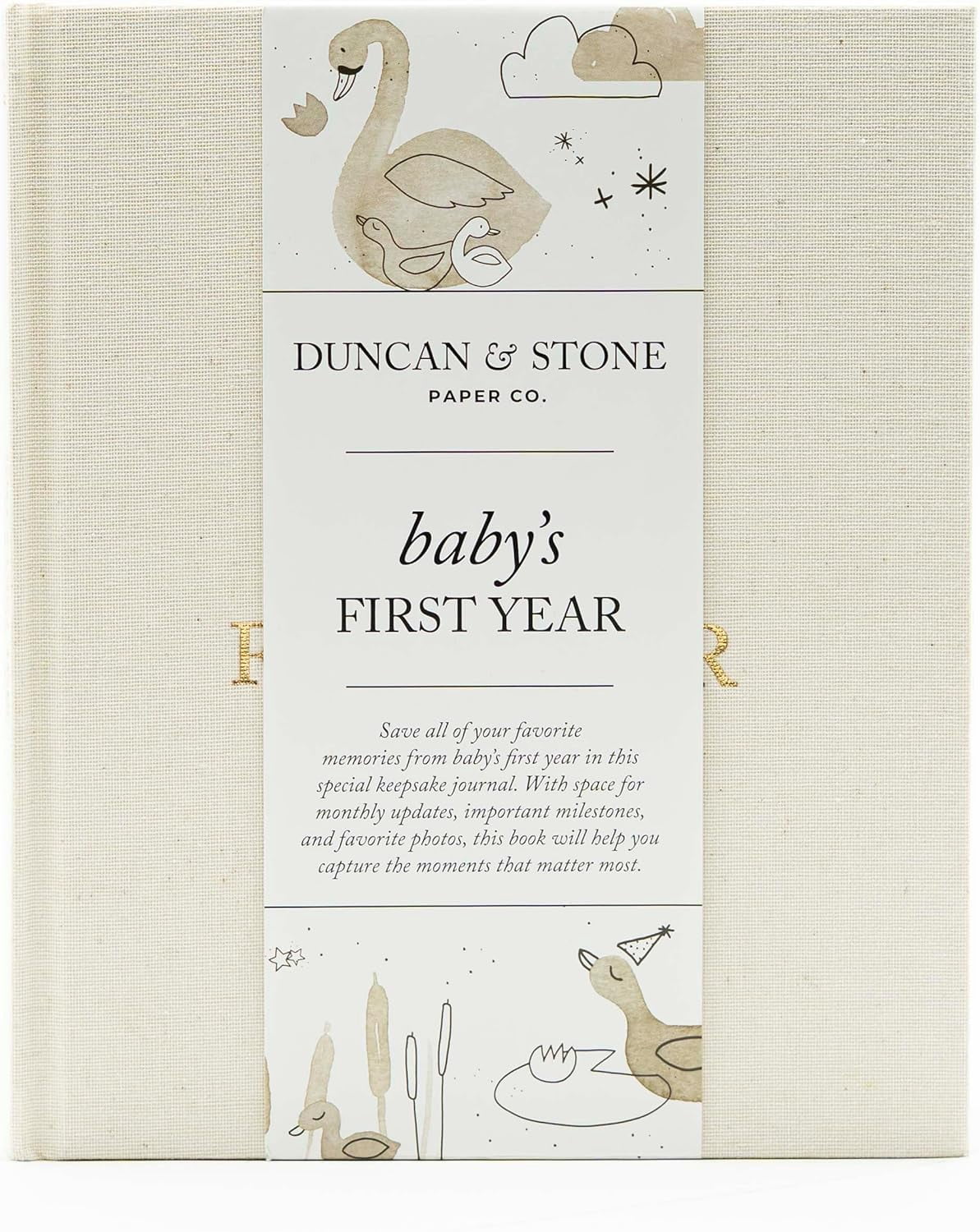 Baby Book Keepsake - Linen Baby Memory Book To Record Milestones ...