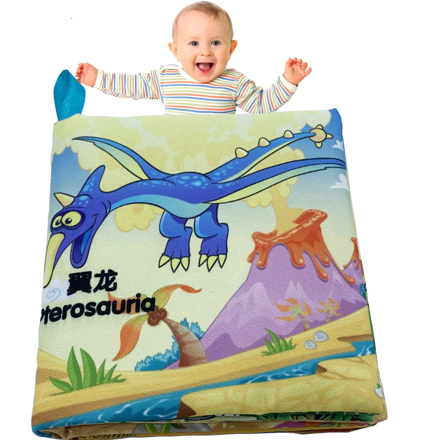 Baby Books Dinosaur Toys with Rustling Sound, Touch and Feel Crinkle ...