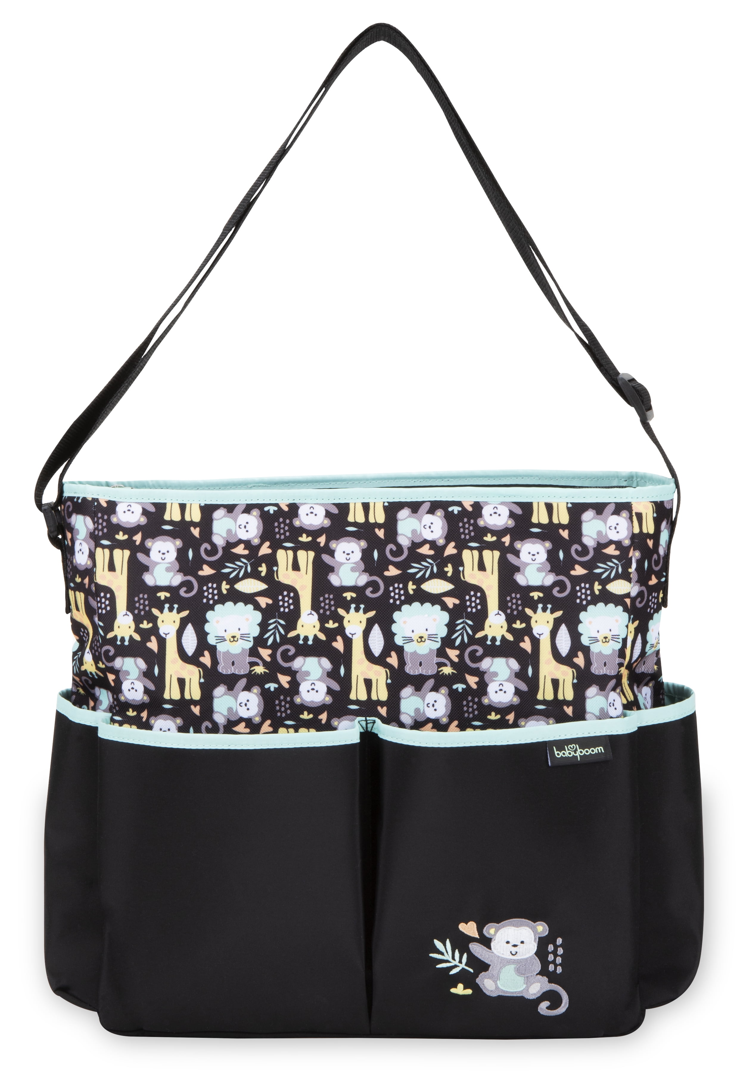 Baby Boom Monkey Print Tote Diaper Bag, Zip Top, Unisex, Infant ...