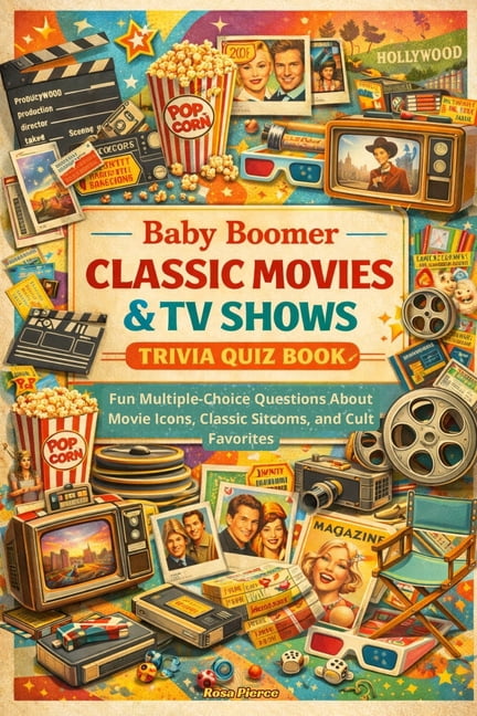 Baby Boomer Classic Movies & TV Shows Trivia Quiz Book: Fun Multiple ...