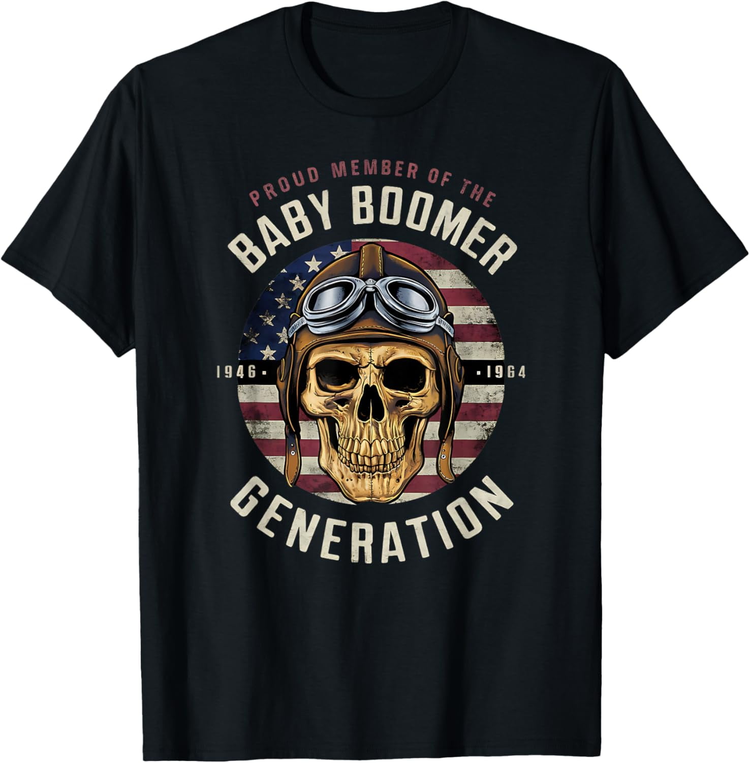 Baby Boomer Skull Patriotic T-Shirt Gifts 1946-1964 T-Shirt - Walmart.com