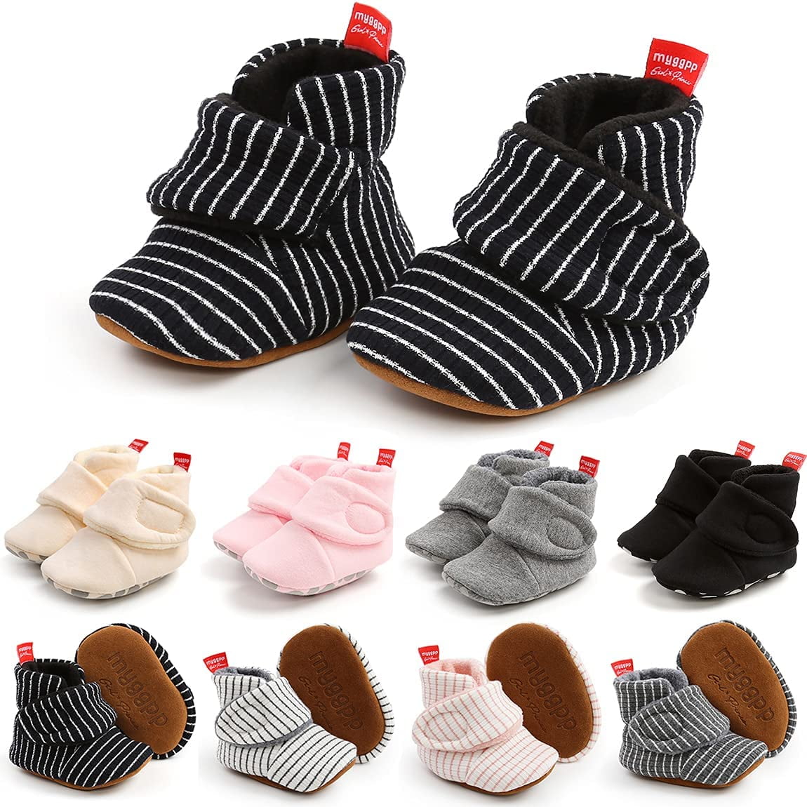 Baby Booties Infant Newborn Boys Girls Slippers Warm Crib Sock Shoes ...