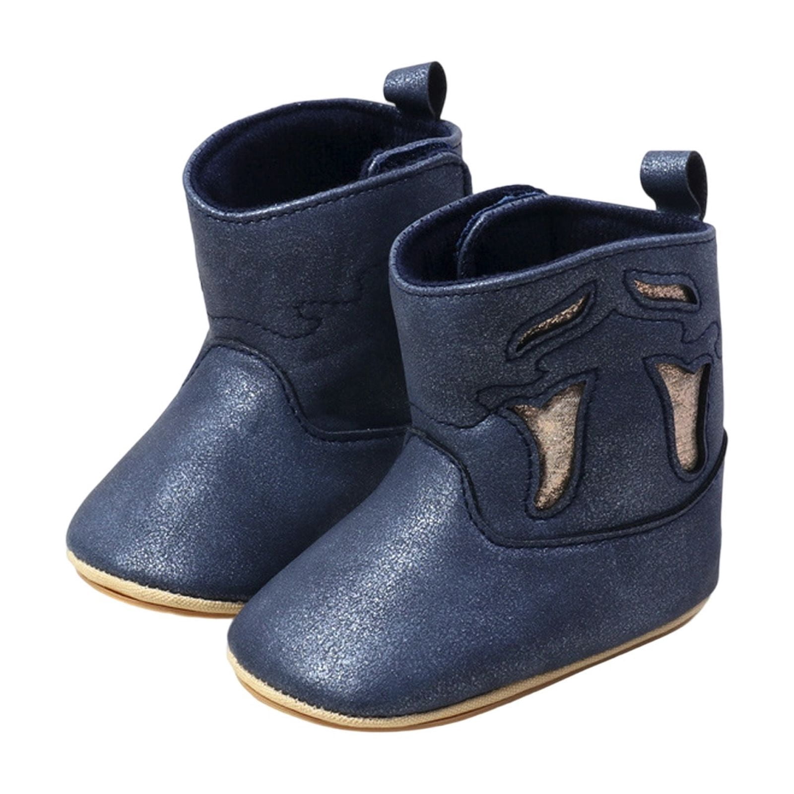 Baby Boots Soft Non Slip Sole Western Style Cowboy Boots Warm Thickened ...