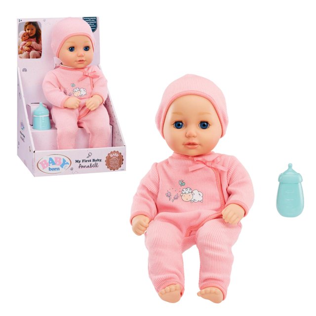 Baby Born My First Baby Doll Annabell w/ Blue Eyes, Realistic Soft ...