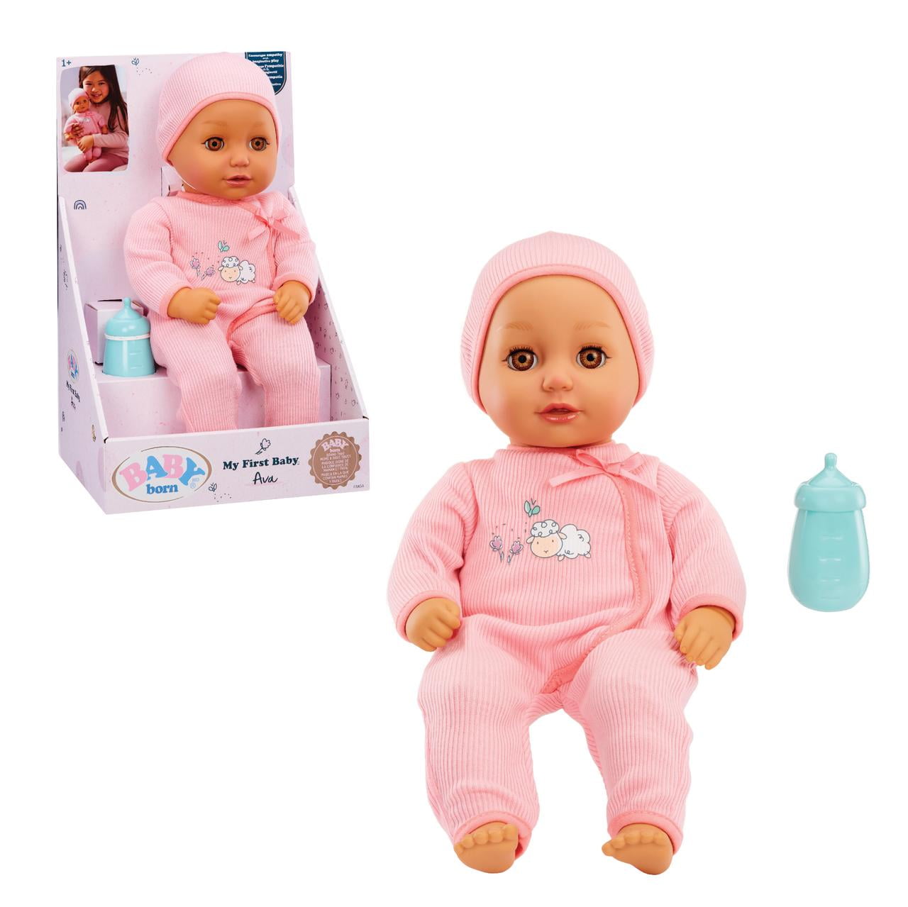 Baby Born My First Baby Doll Ava, Light Brown Eyes, Realistic Soft ...
