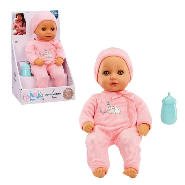 Baby Born My First Baby Doll Ava, Light Brown Eyes, Realistic Soft-Bodied Baby Doll, Kids Ages 1 ...