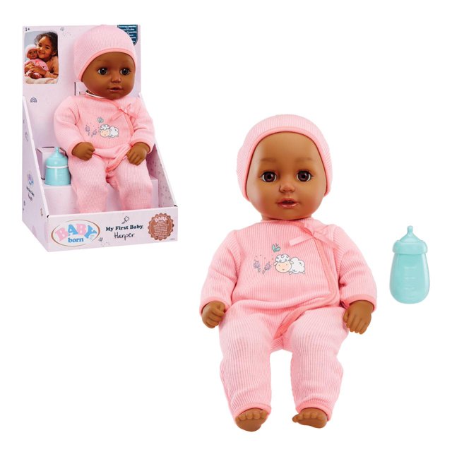 Baby Born My First Baby Doll Harper, Dark Brown Eyes, Realistic, Soft ...
